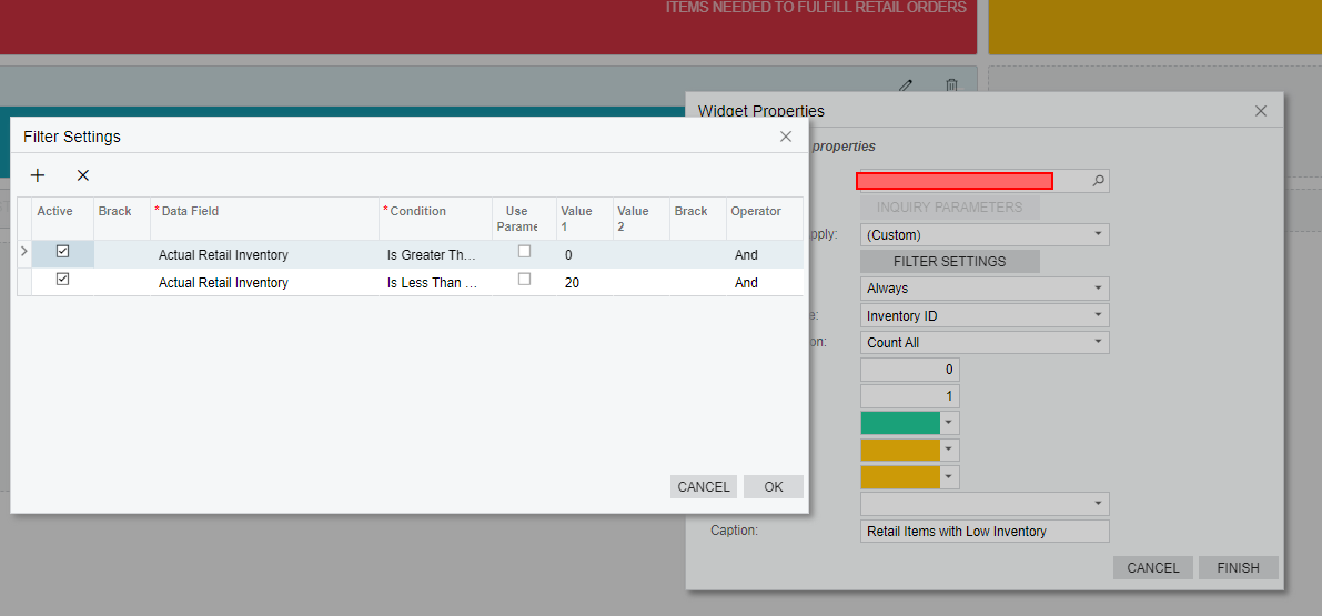 Dashboard Bug I Cant Figure Out • Acumatica Dashboards • Acumatica User Group Forums